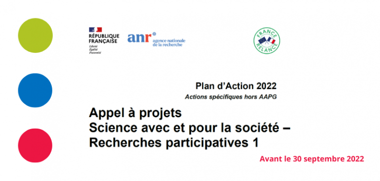Un nouvel AAP de l'ANR : Science avec et pour la société – Recherches ...